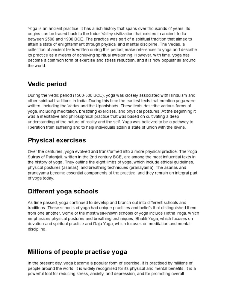 History of Yoga | PDF | Yoga | Hatha Yoga