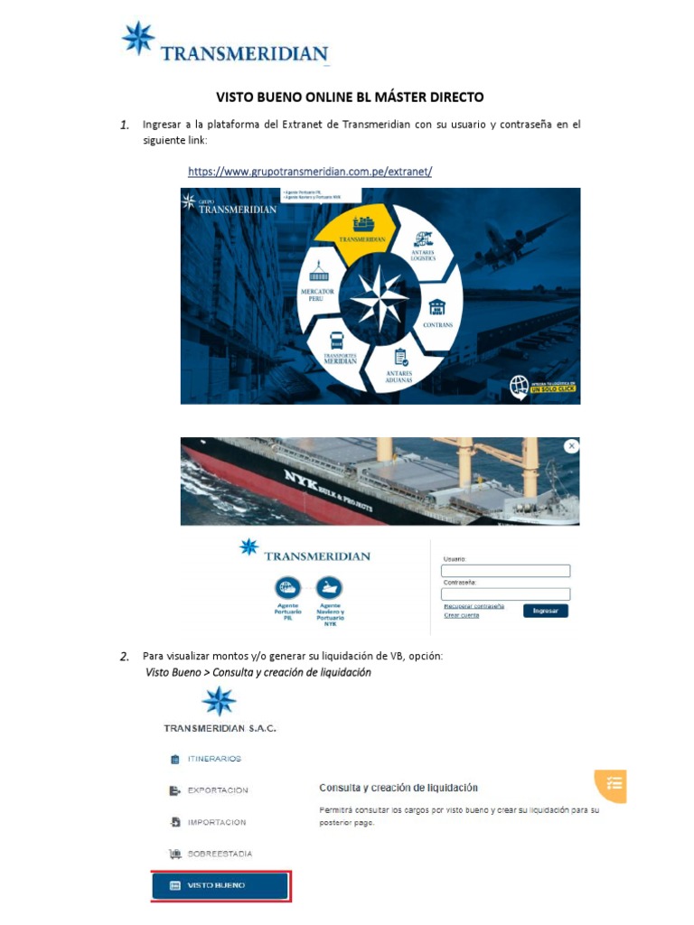 Visto Bueno Online para BL Máster | PDF