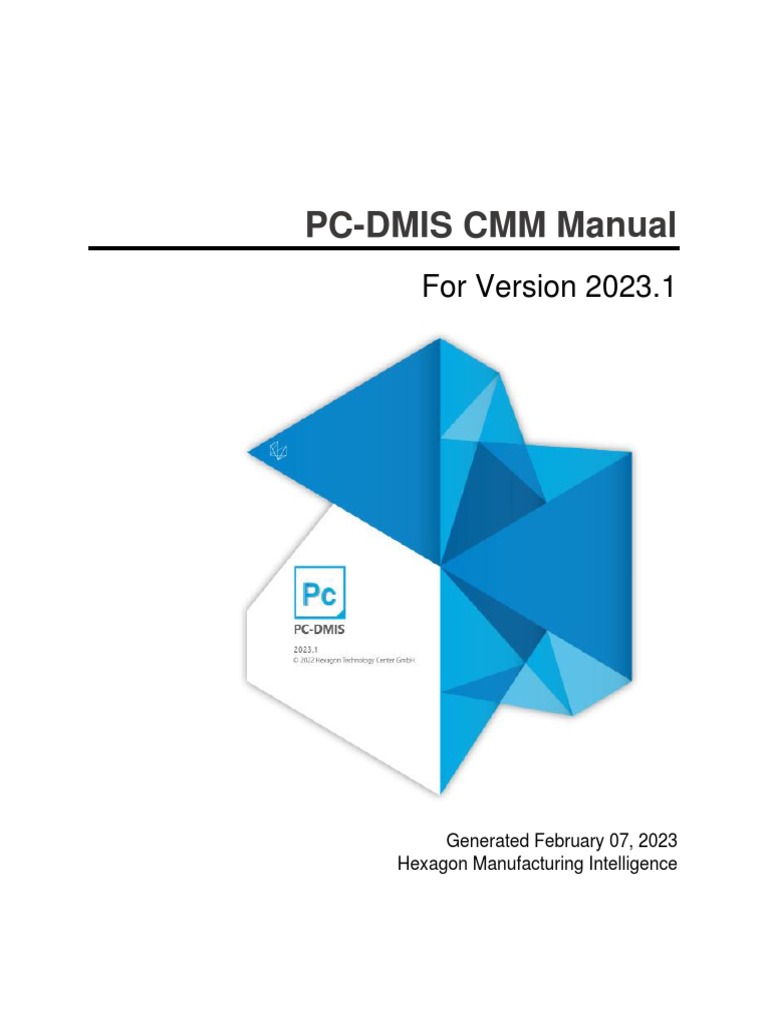 En Pcdmis 2023.1 CMM Manual | PDF | System Software | Software