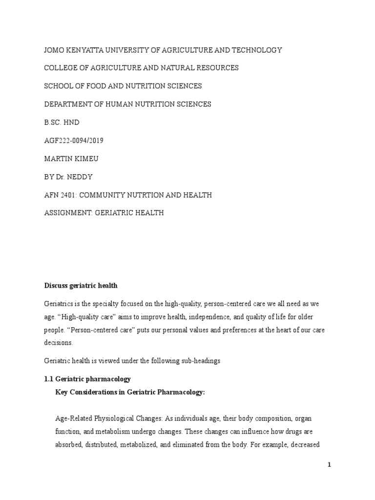 Community Nutrition Assignment | PDF