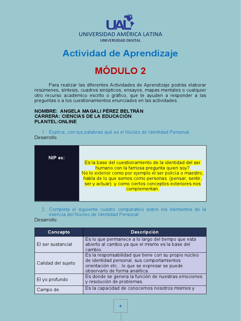 Actividad de Aprendizaje M2 | PDF | Pensamiento | Comunicación
