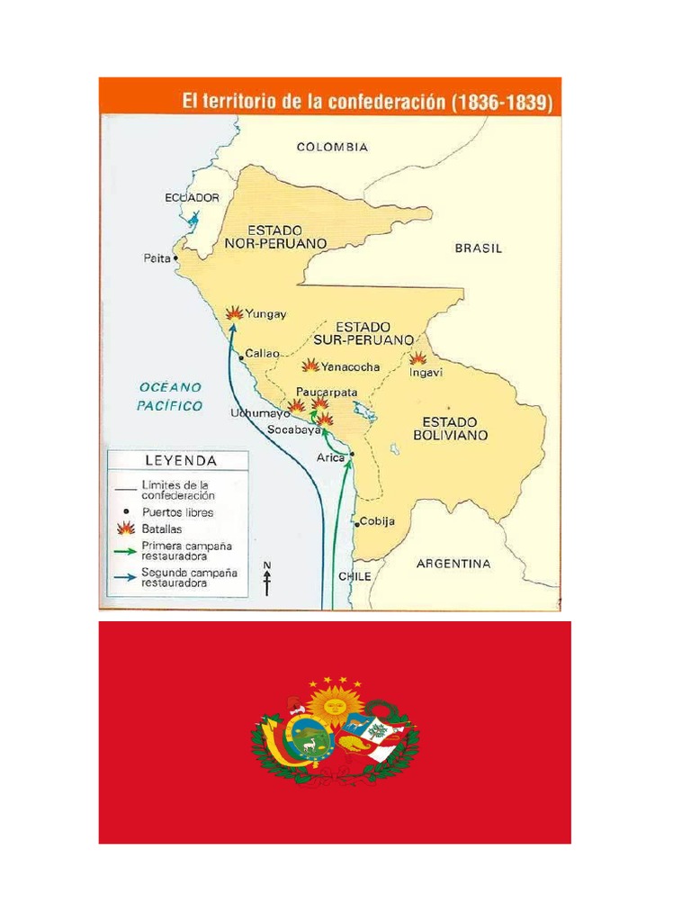 Mapa de La Confederación Perú - Boliviana | PDF