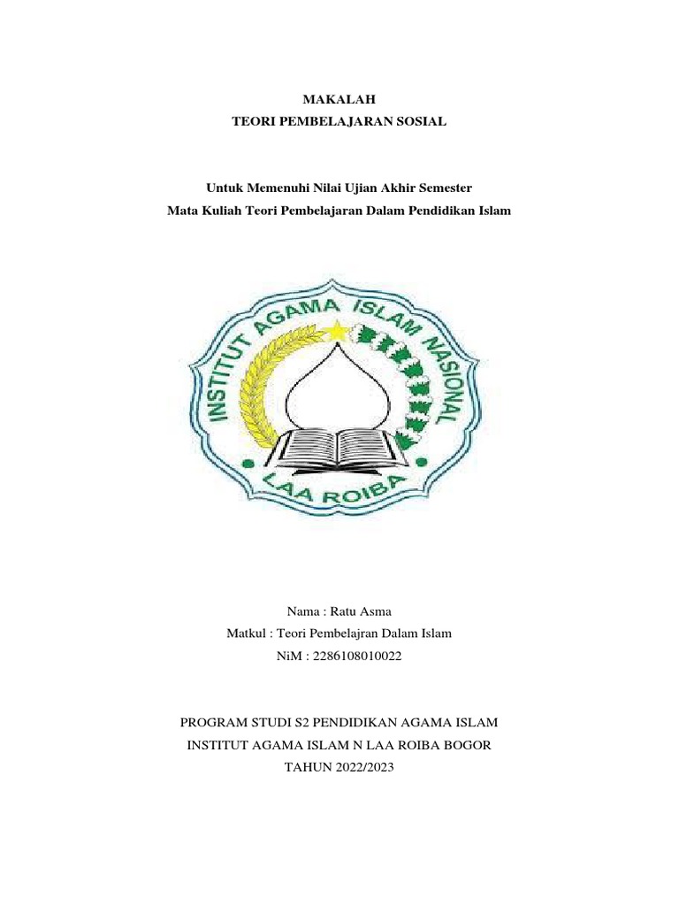 Makalah Uas Matkul Pak Quait | PDF
