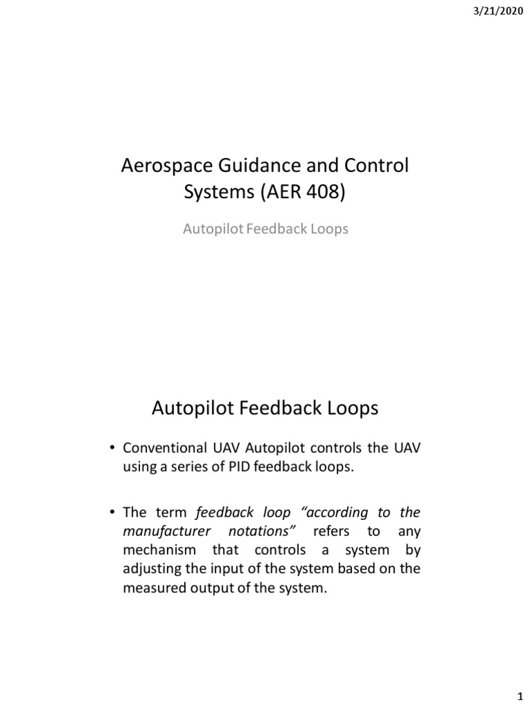 Autopilot Feedback Loops Lec | PDF | Technology & Engineering