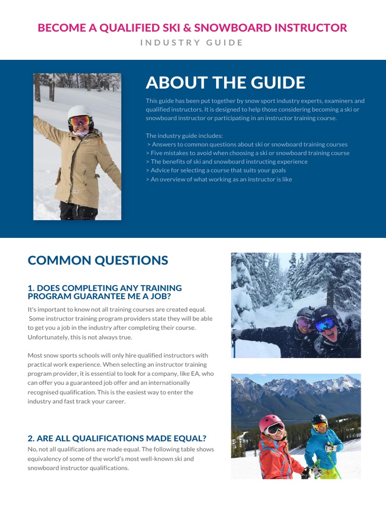 Ski & Snowboard Instructor Guide | PDF