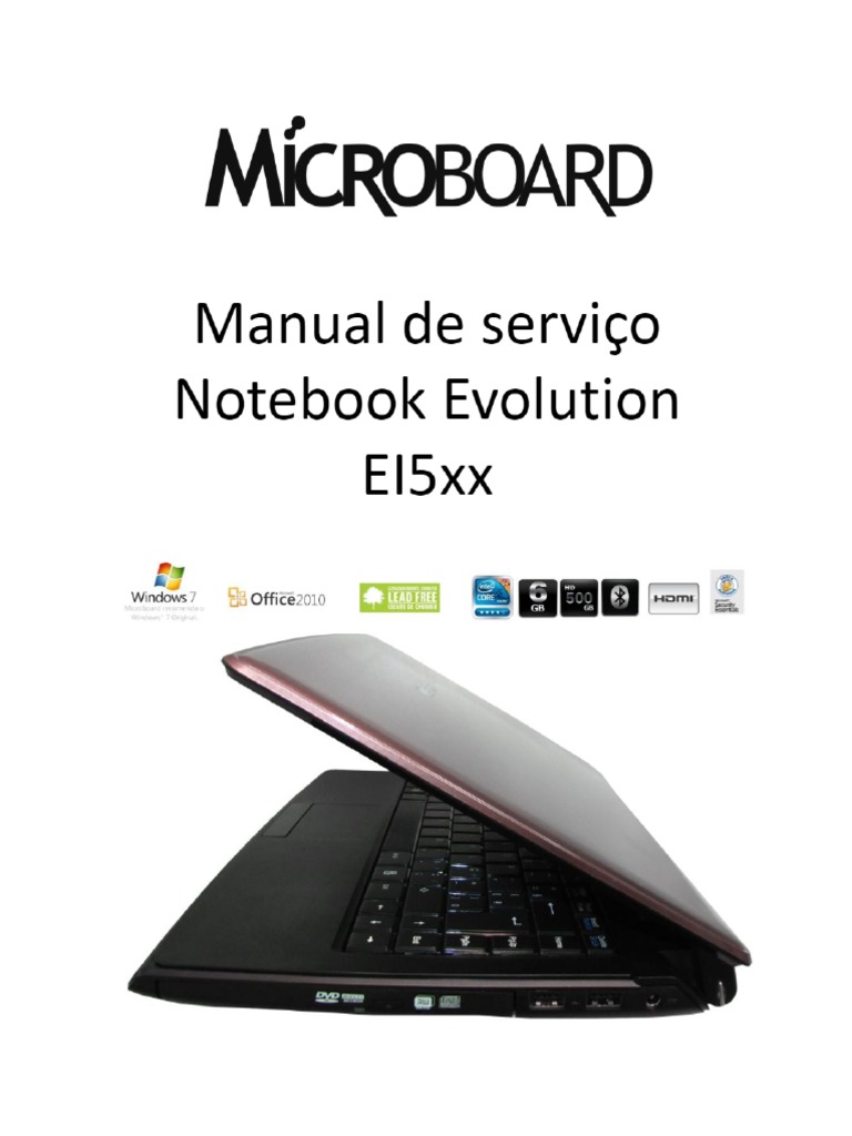 Manual de Serviço Notebook Evolution EI5xx PDF | PDF