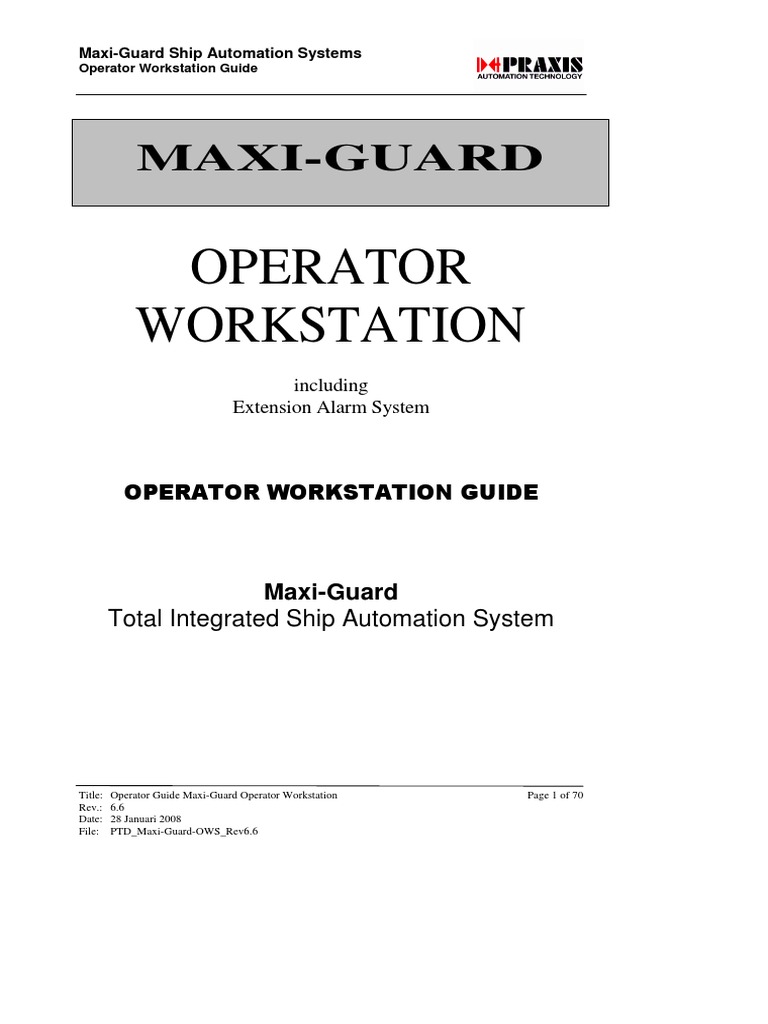 Operator Workstation Guide PRAXIS | PDF