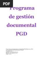 Programa de Gestión Documental - RNEC | PDF | Gestión de registros | Planificación
