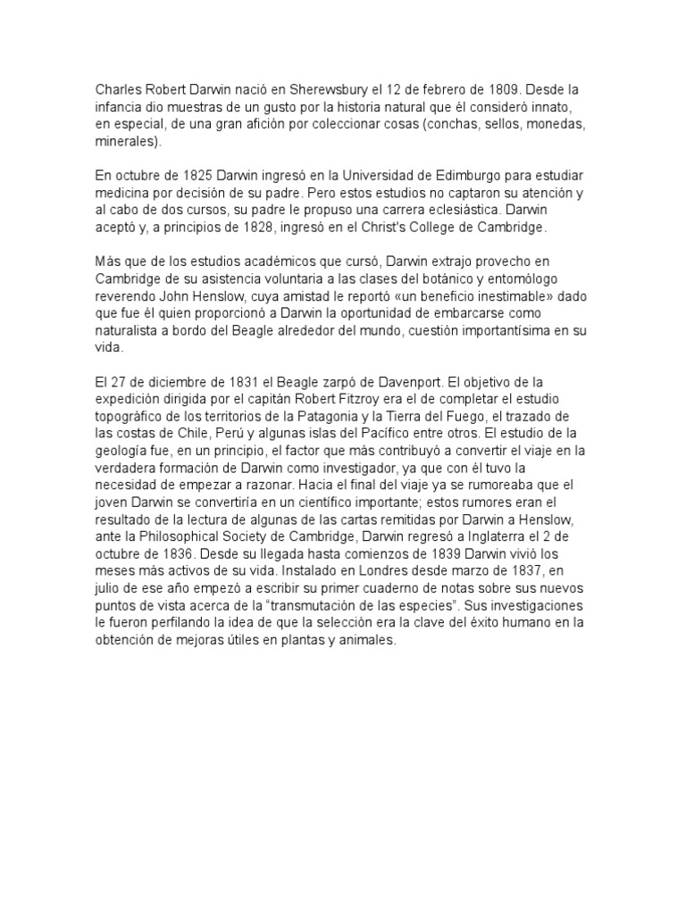 Charles Robert Darwin | PDF