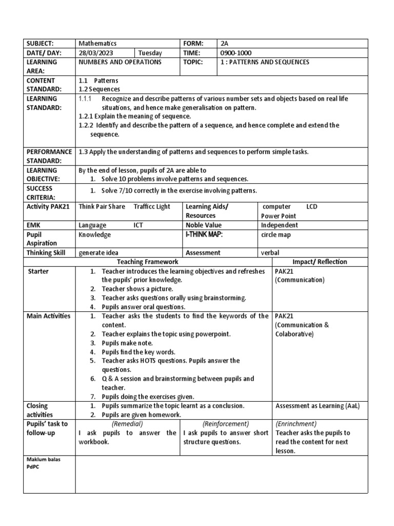 Matematik 2a Pdf Brainstorming Teachers