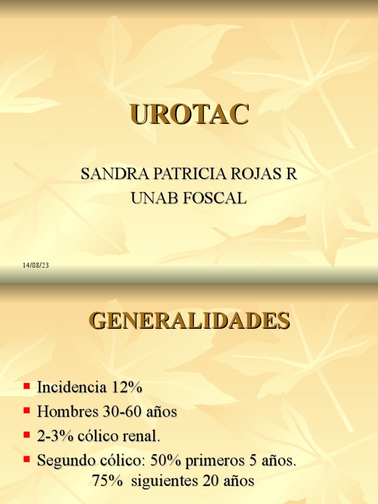 UROTAC | PDF | Riñón | Enfermedades y trastornos