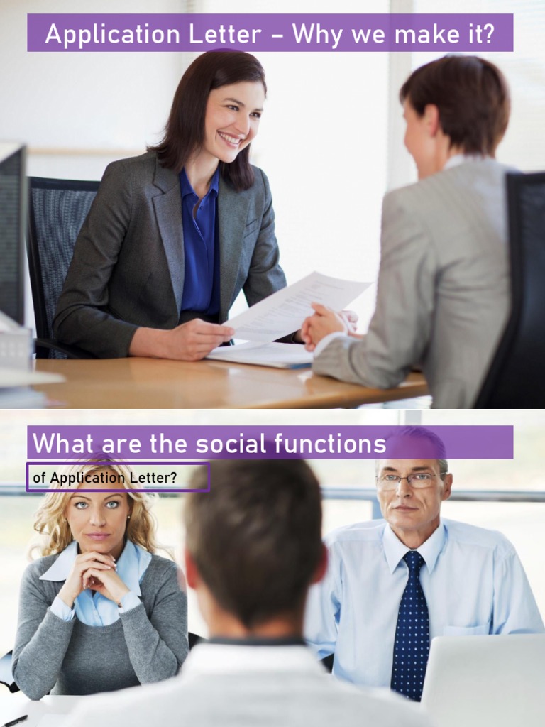 Application Letter - Social Function & Purposes | PDF