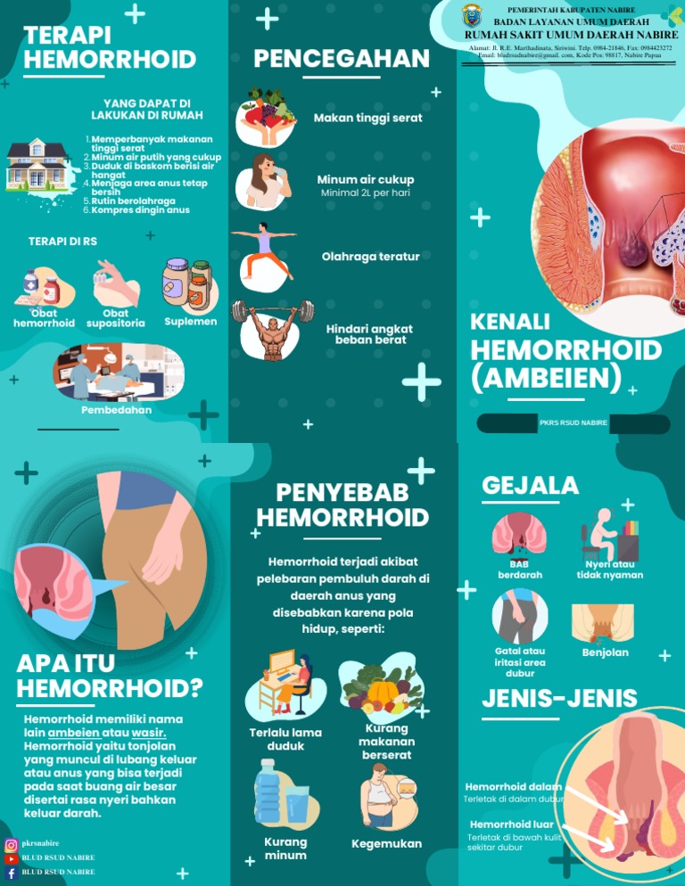 Leaflet Hemorrhoids RSUD Nabre | PDF