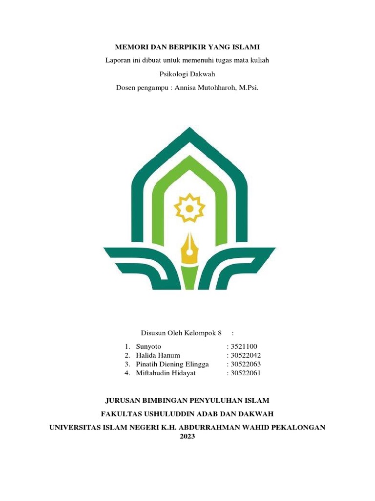 Laporan Psikologi Dakwah Kel.8 | PDF