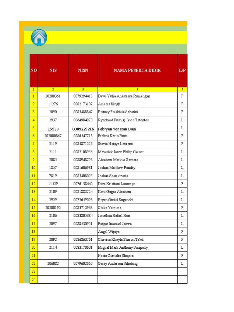 Peserta Didik Baru 10 SMA 2023 2024.xlsx Data Lengkap | PDF