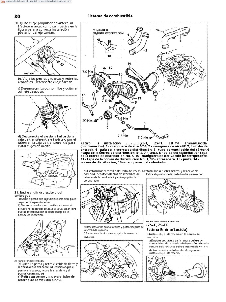 Toyota Engine 3C-E 3C-T 3C-TE Autorepman - Com (081-120) .Ru - Es | PDF