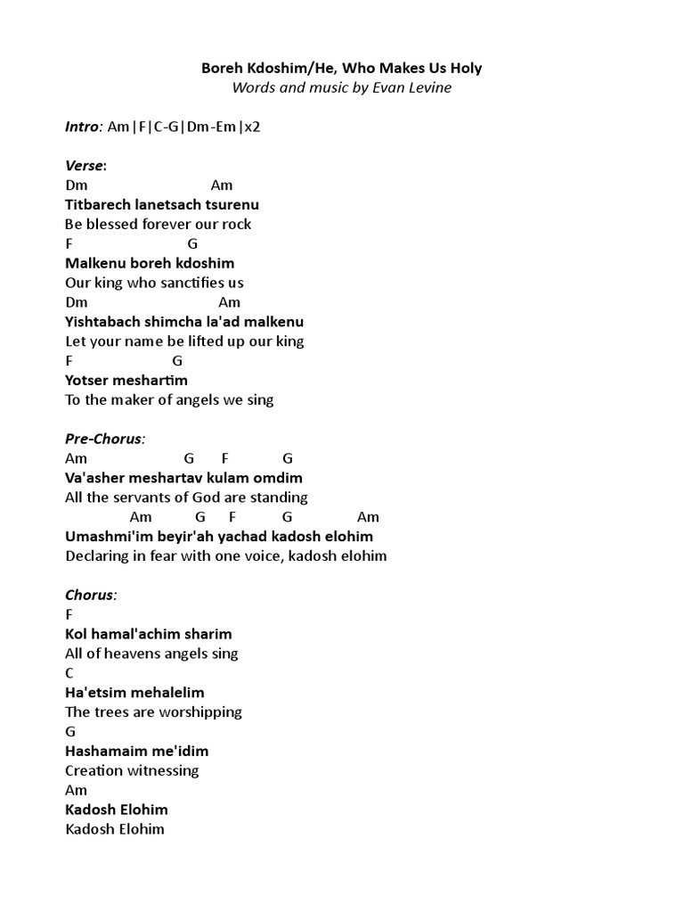 Boreh-Kdoshim Evan-Levine English | PDF