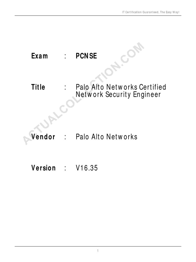 Pcnse V16.35 | PDF