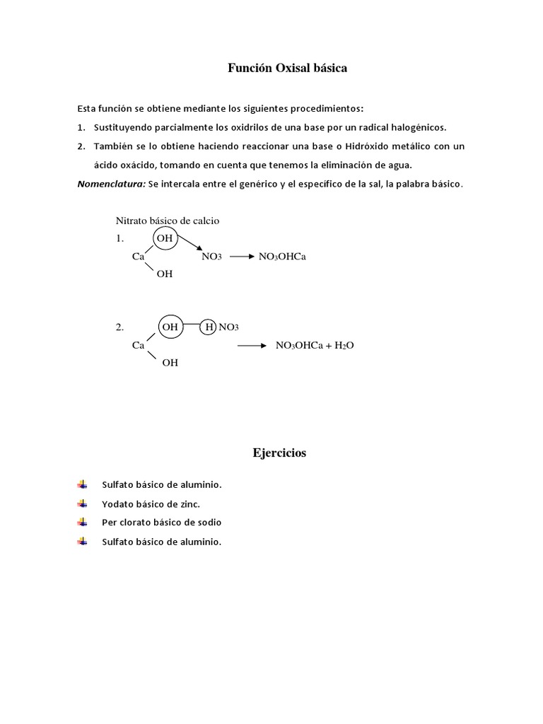 2 - Oxisales Basicas | PDF