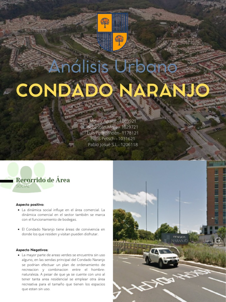 Análisis Urbano Condado Naranjo | PDF
