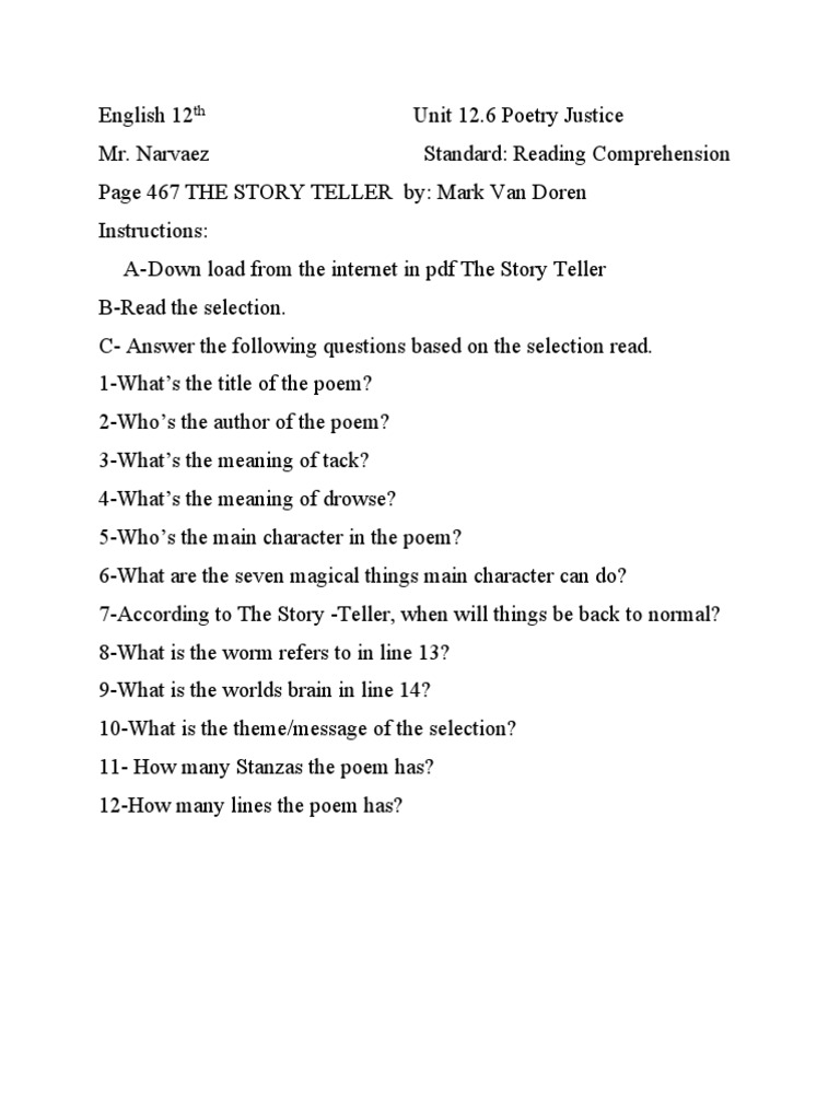 The Story Teller | PDF