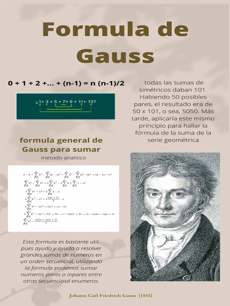 Formula de Gauss | PDF Formula de Gauss | PDF
