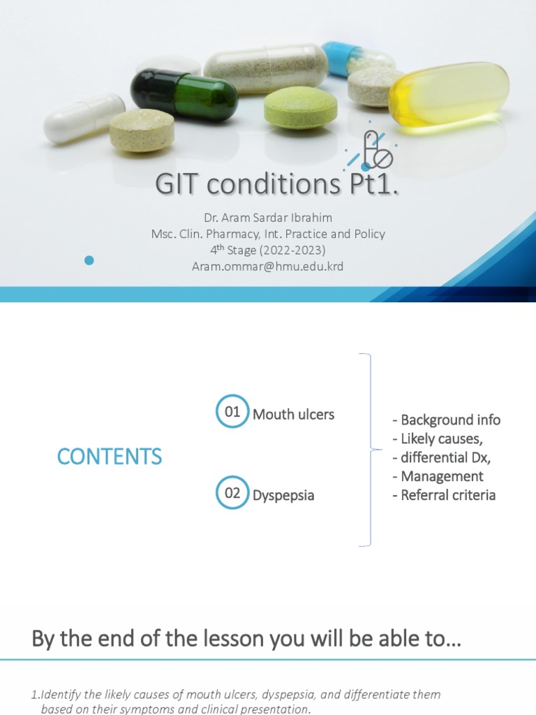 GIT Conditions - Students | PDF | Indigestion | Heartburn