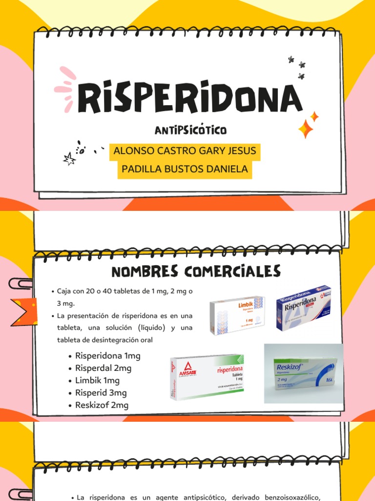 Presentación y usos de risperidona | PDF | Risperidona | Medicina