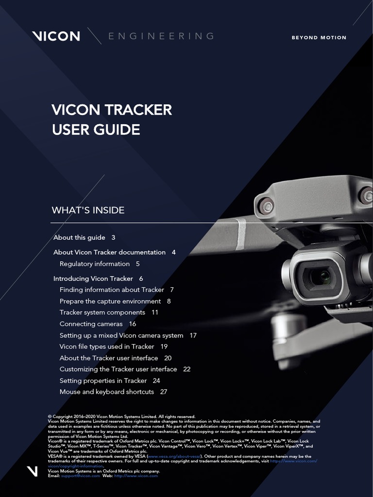 Vicon Tracker User Guide | PDF