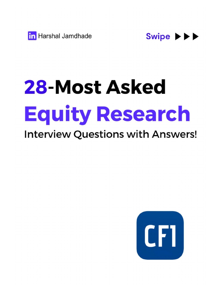 Top 28 Equity Research Interview Q&As | PDF