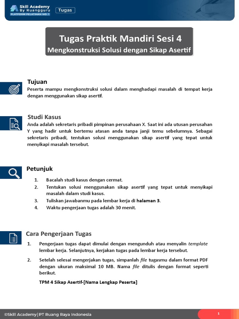 TPM 4 Sikap Asertif-Rustam | PDF | Karier & Perkembangan