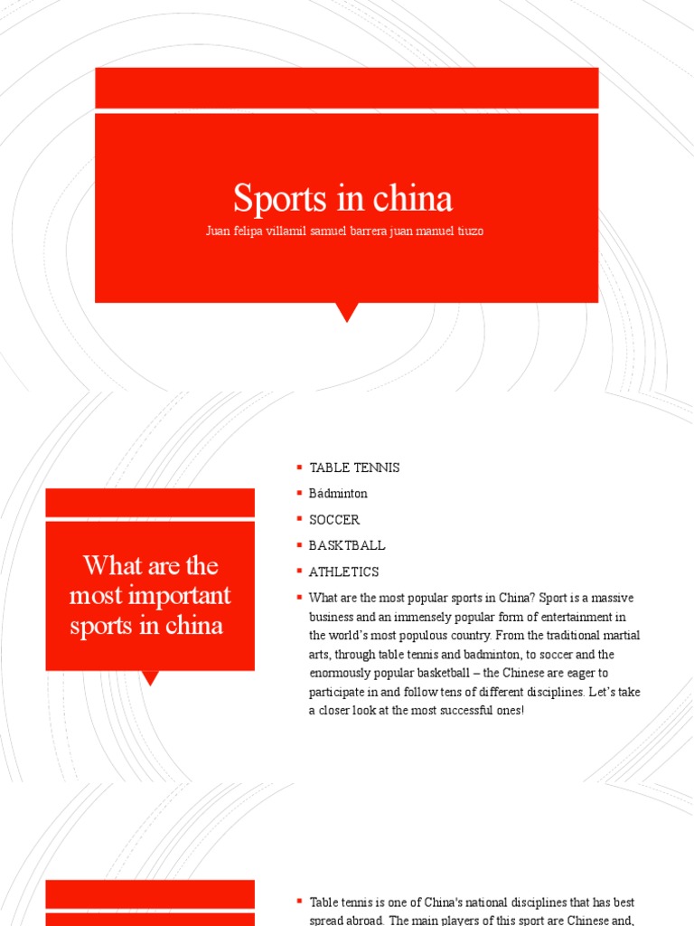 Popular Sports in China | PDF
