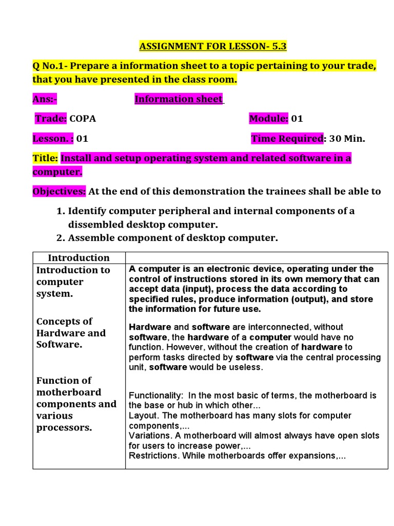 Information Sheet | PDF
