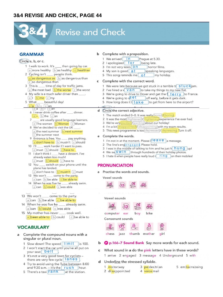 3and 4 Revise and Check Page 44 | PDF