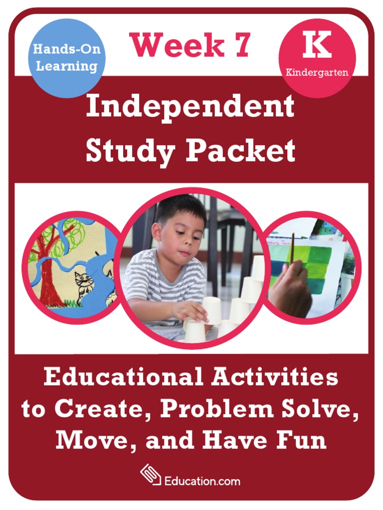 Independent Study Packet Kindergarten Week 7 | PDF