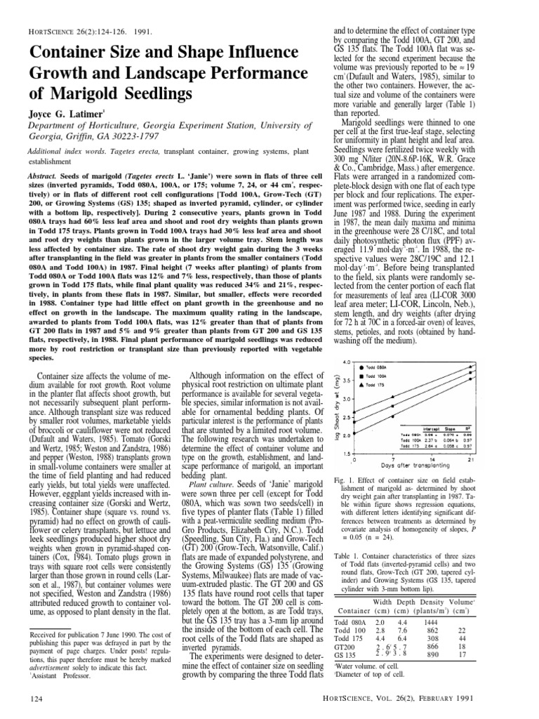 Hortsci Article p124 | PDF
