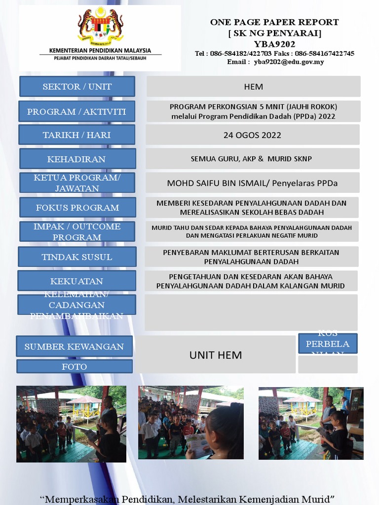 OPPR AADK. PPDa Ogos 2022 | PDF | Sains & Matematika