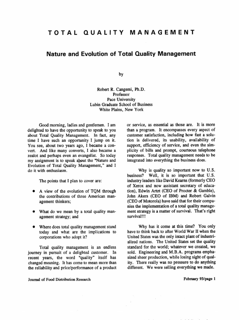 Core Concepts | PDF | Quality Management | Quality (Business)