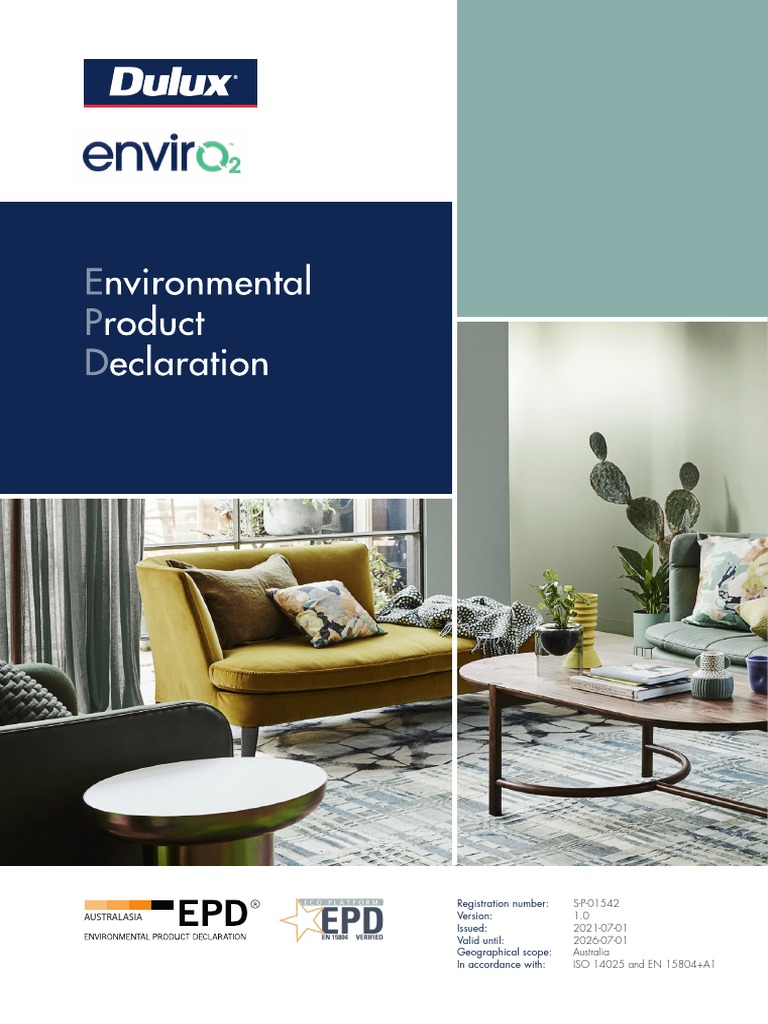 Dulux Enviro02 Brochure FA 6 1 | PDF | Life Cycle Assessment | Ozone Depletion