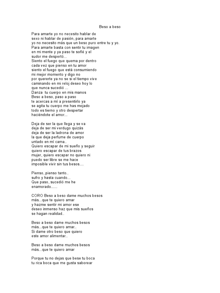 Beso A Beso | PDF