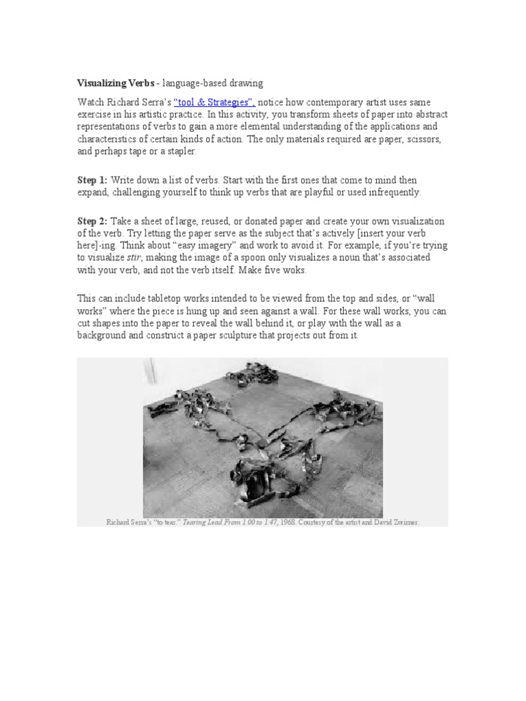 Topic Three Visualizing Verbs | PDF | Art