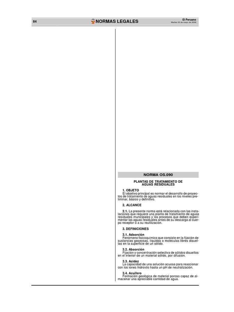 Norma OS.090 PTAR | PDF