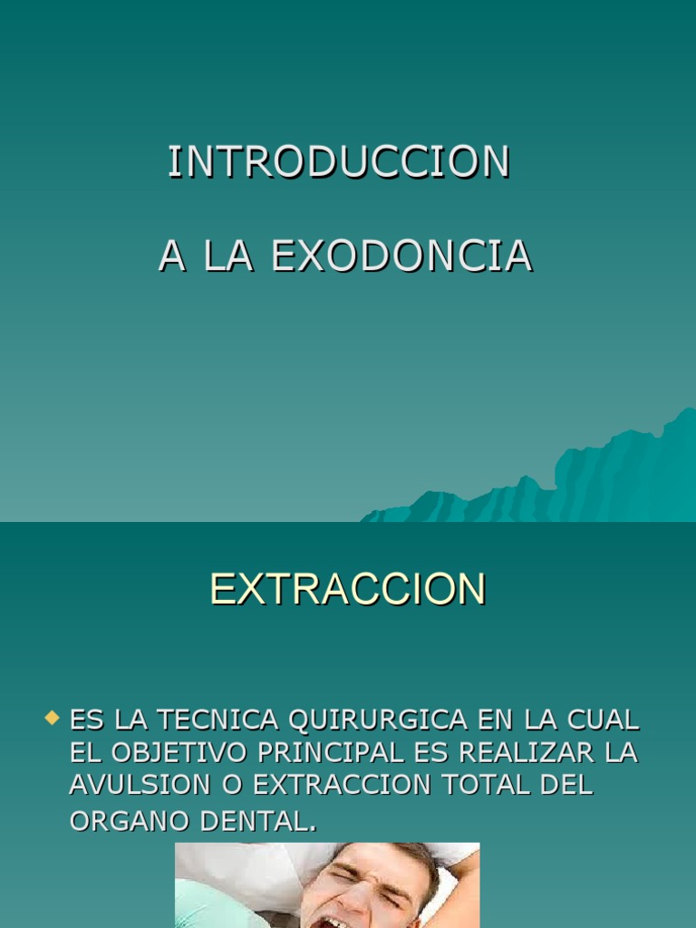 Introduccion A La Exodoncia | PDF