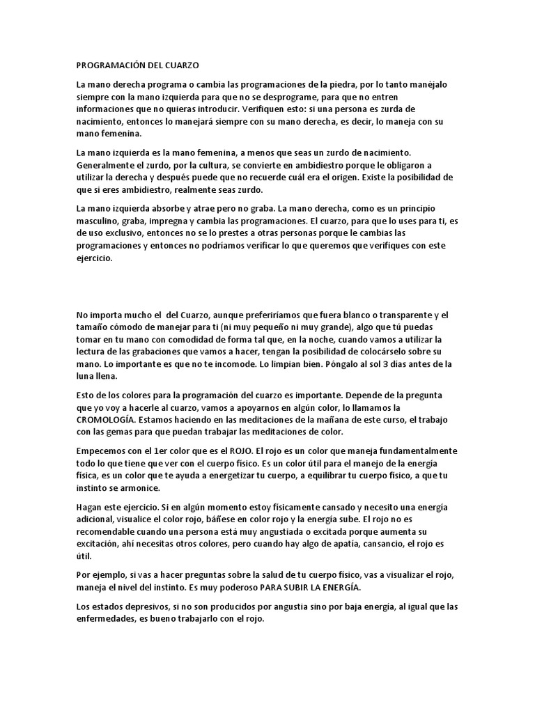 Programación Del Cuarzo | PDF