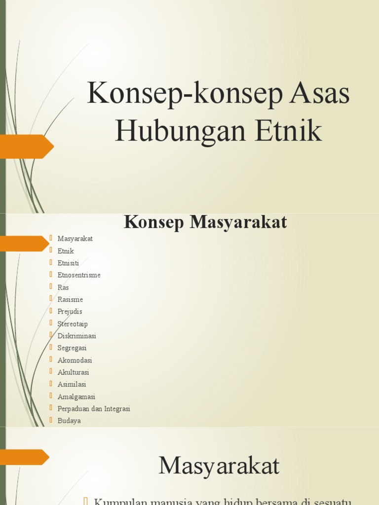 BAB 2 Konsep-Konsep Asas Hubungan Etnik | PDF