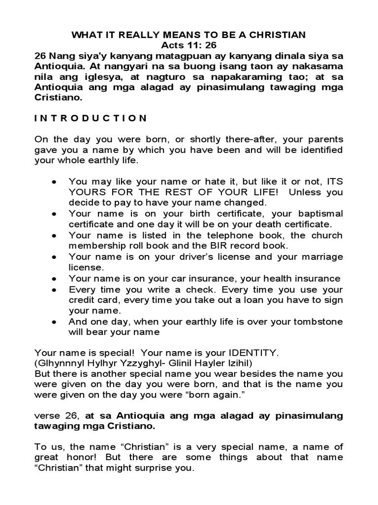 What It Really Means To Be A Christian | PDF