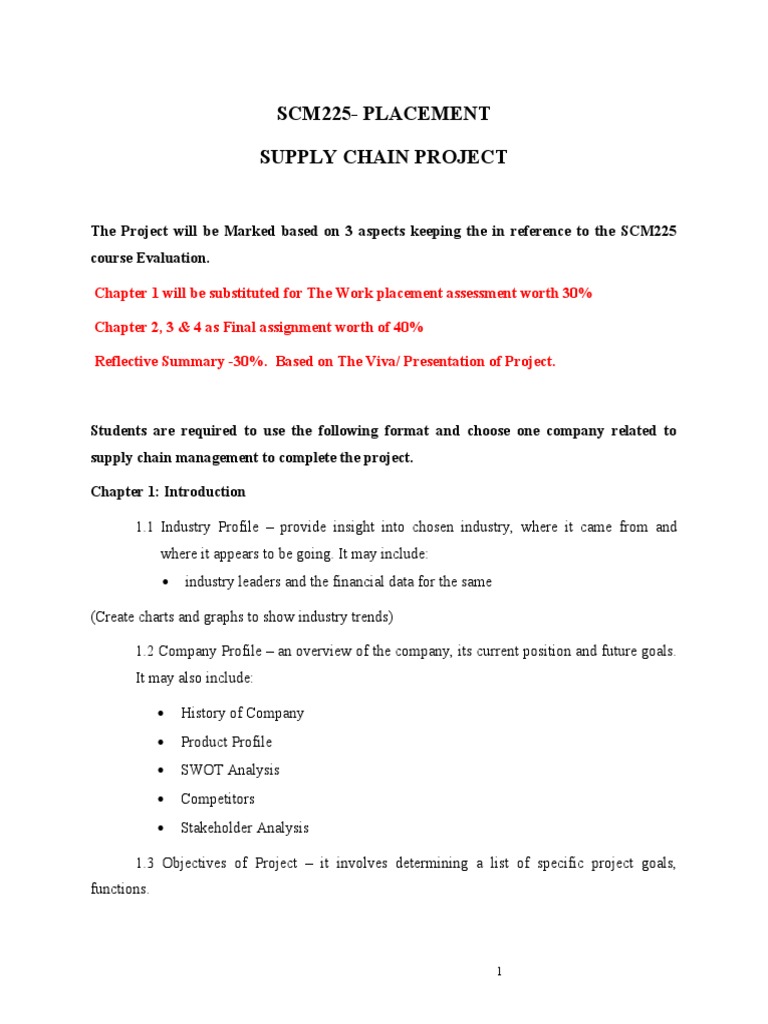 SCM Project 2023 | Download Free PDF | Supply Chain Management | Supply Chain