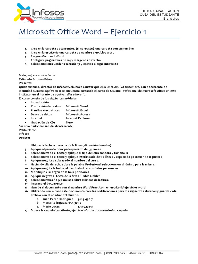 Word - Practica 01 | PDF | Microsoft Word | Microsoft