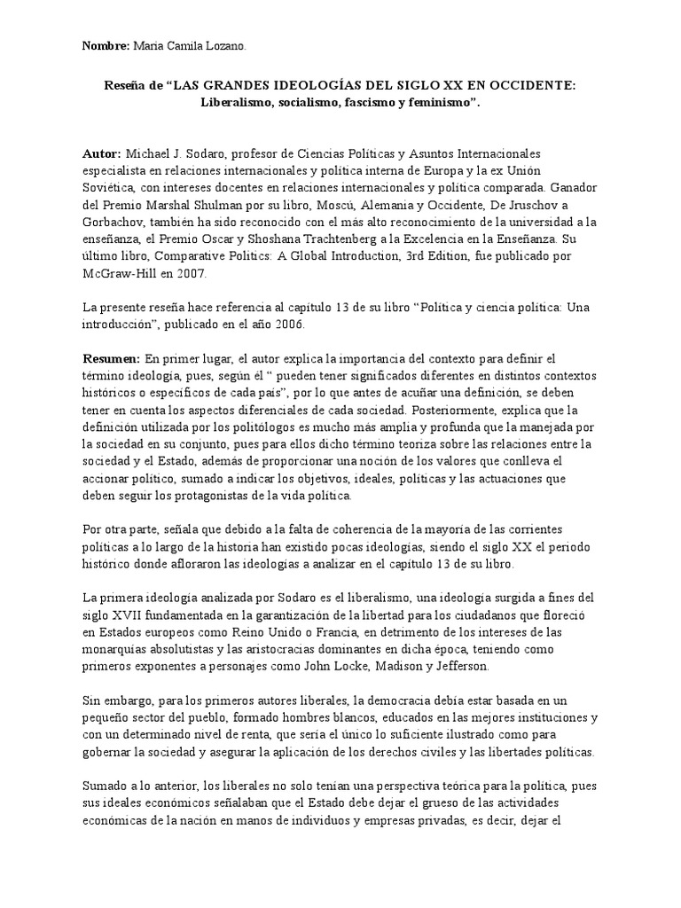 Reseña Sodaro. | PDF