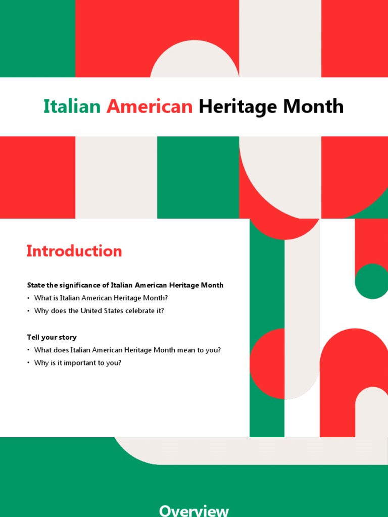 Italian American Heritage Month Guide | PDF | History